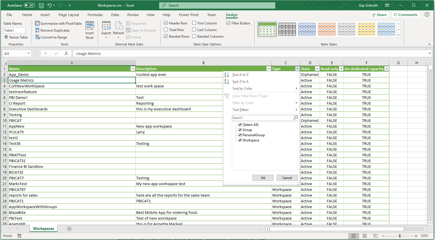 Exporting the workspaces list from the Admin Portal | Microsoft Fabric ...