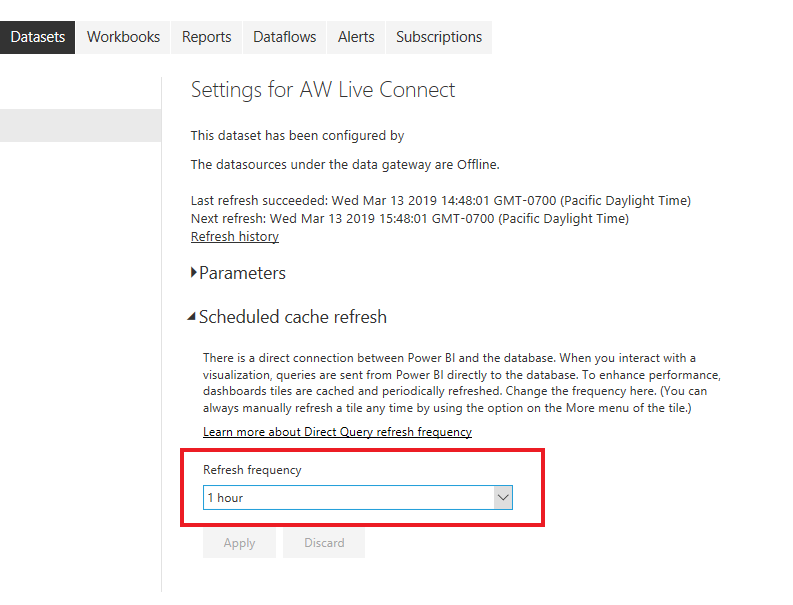 Governance settings for Power BI cache refreshes from Azure Analysis ...