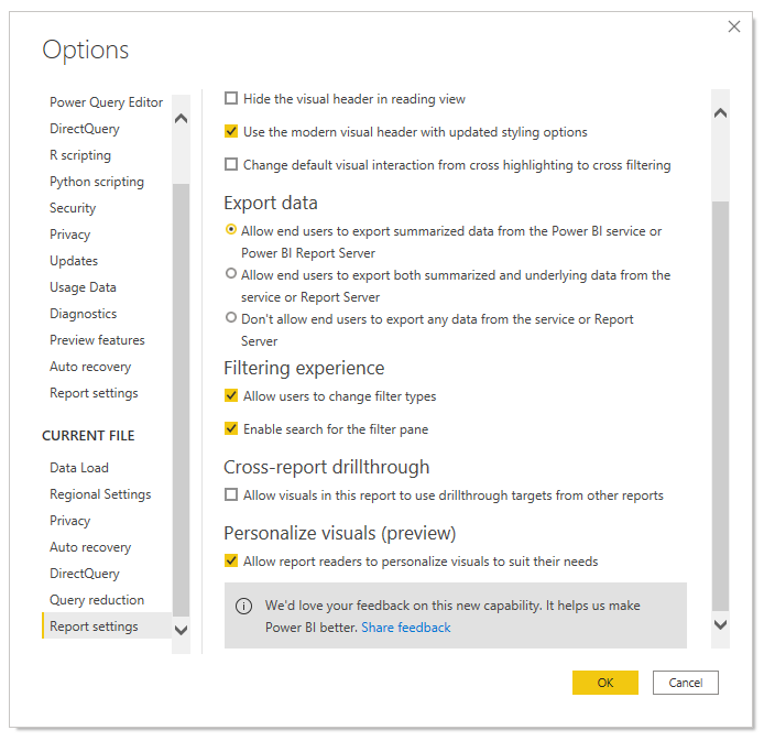 Announcing the New Personalize Visuals Experience for Power BI Reports ...
