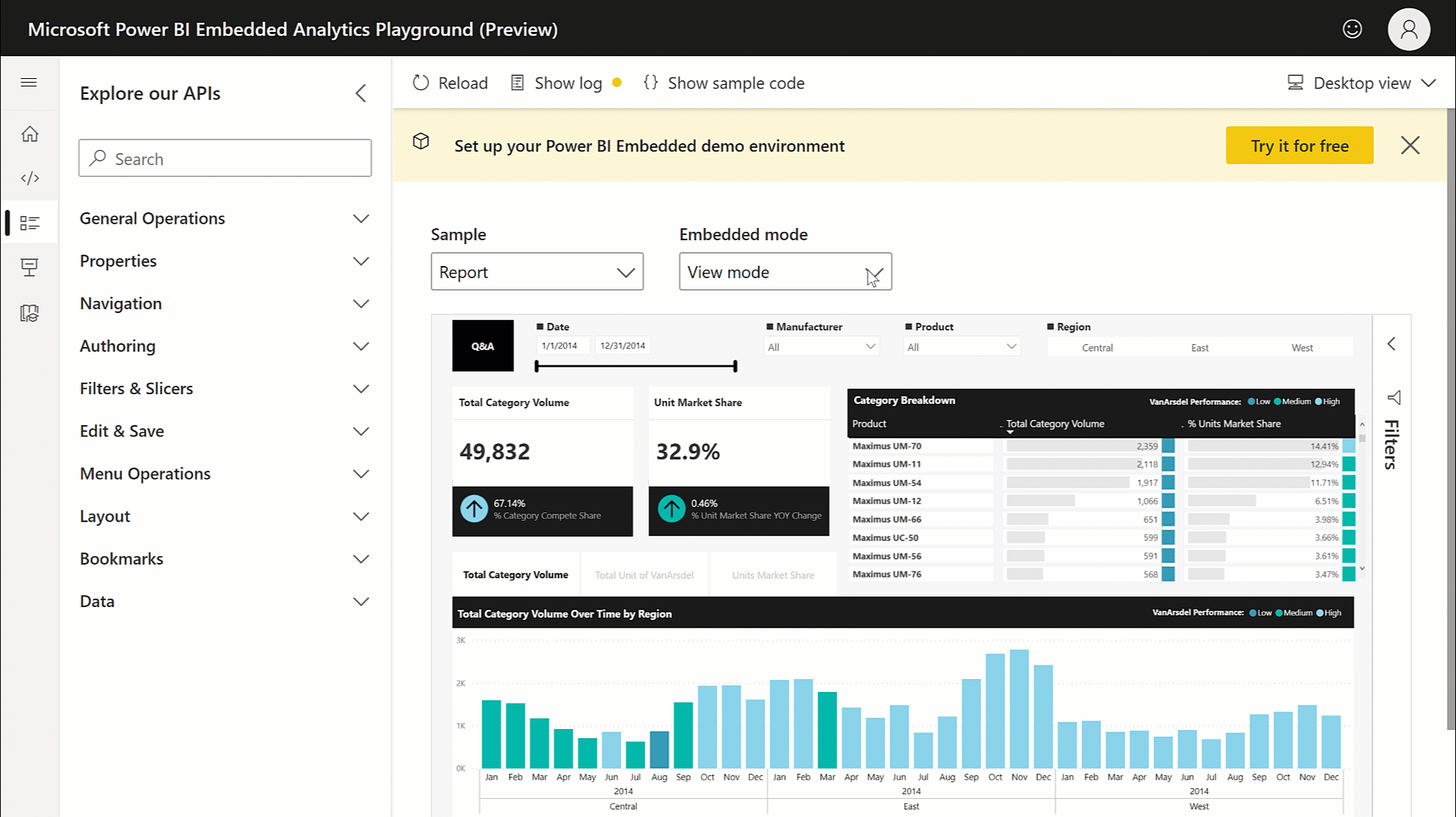 Announcing the new Power BI embedded analytics playground (preview ...