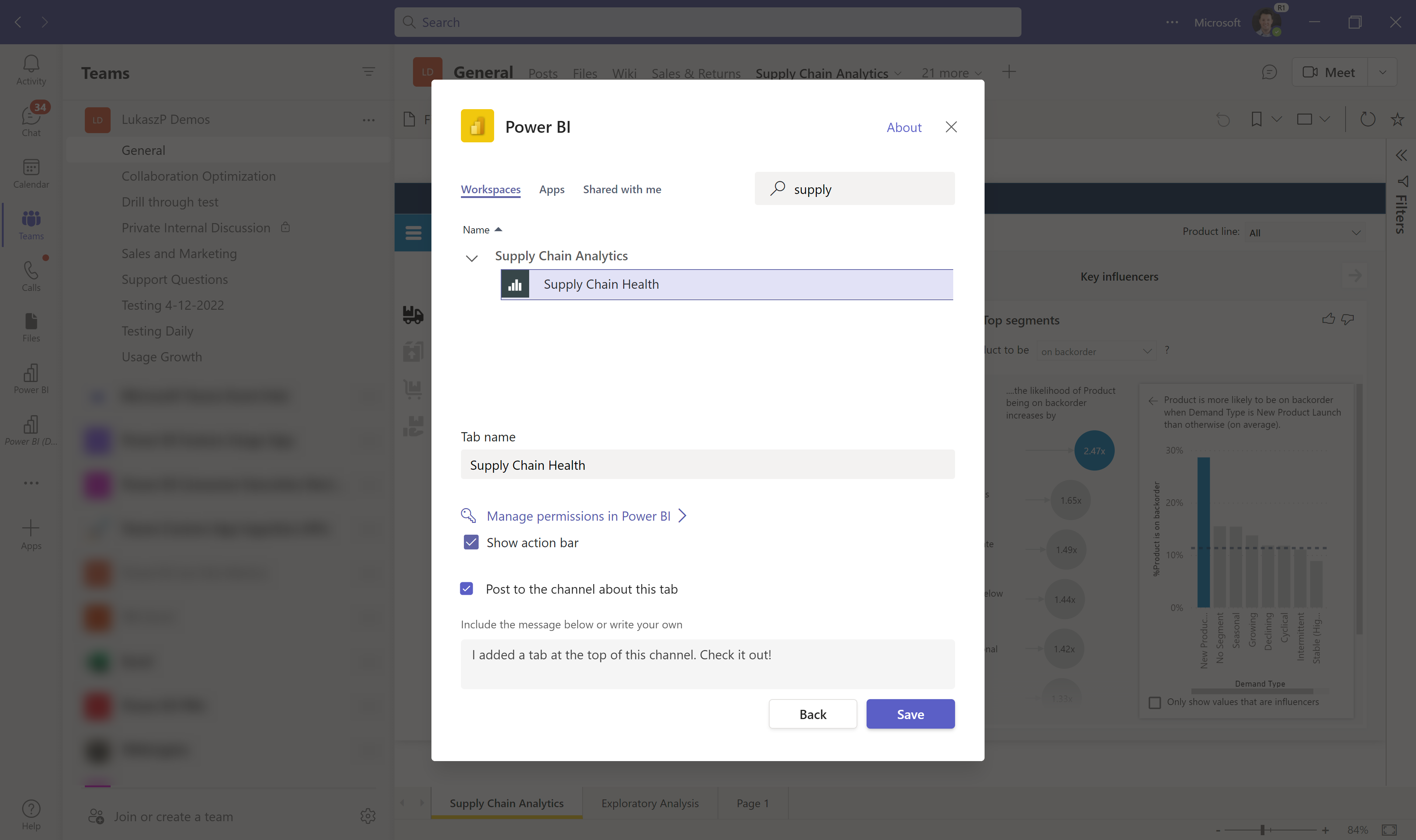Announcing: Action bar for interactive reports in the Power BI tab for Microsoft Teams ...