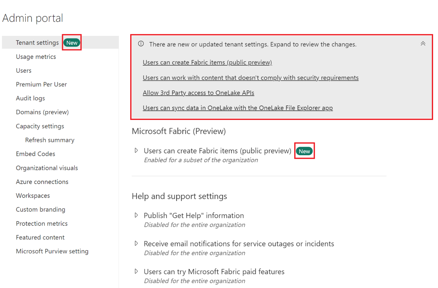 New Tenant Setting Notifications And Gettenantsettings Api Microsoft Fabric Blog Microsoft