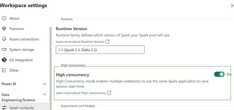 Introducing High Concurrency Mode In Notebooks For Data Engineering And