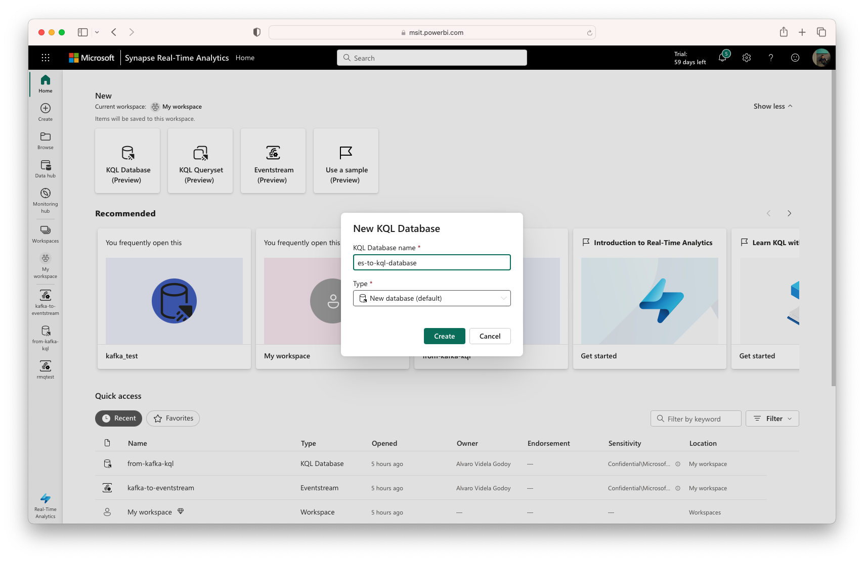Sending data to Synapse Real-Time Analytics in Fabric from Apache Kafka Ecosystems using Java ...