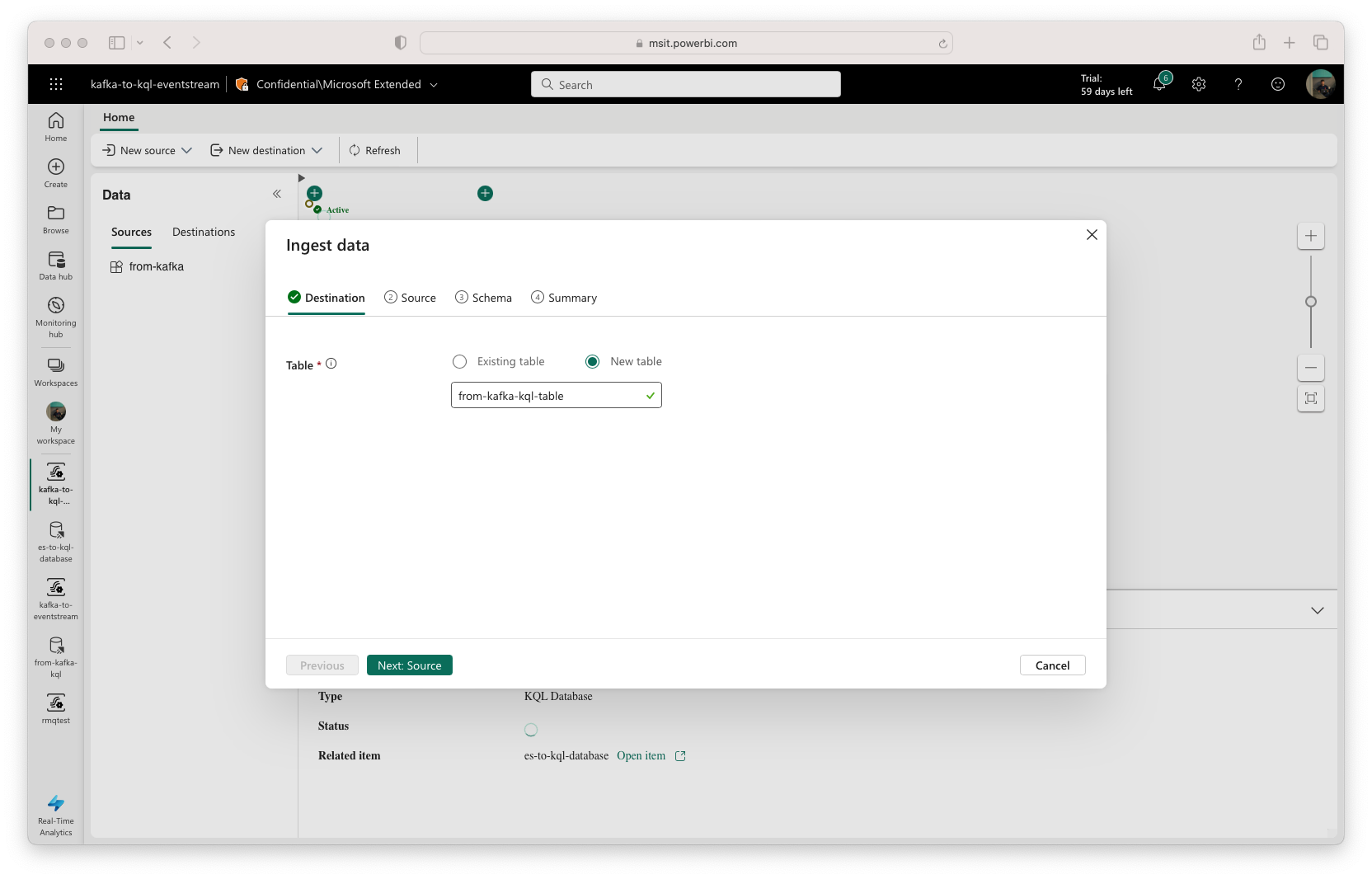 Sending data to Synapse Real-Time Analytics in Fabric from Apache Kafka Ecosystems using Java ...