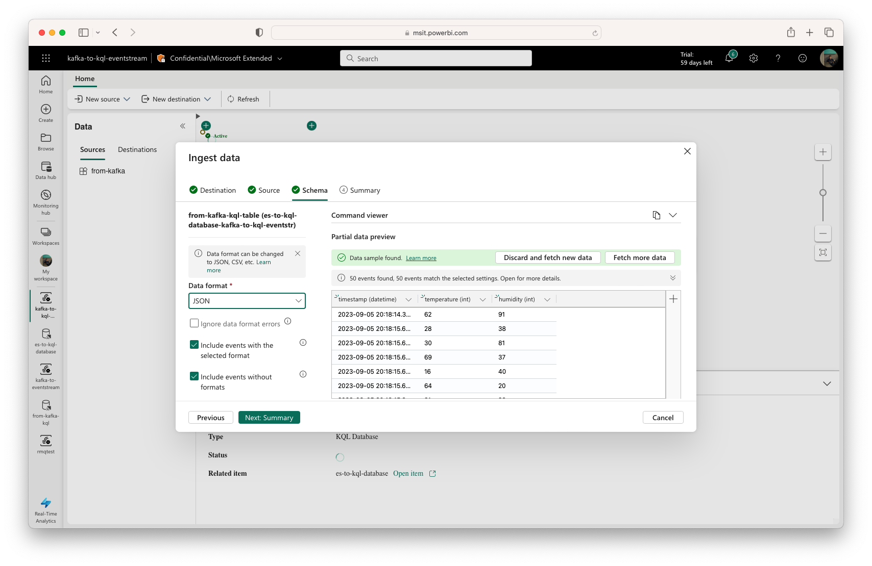 Sending data to Synapse Real-Time Analytics in Fabric from Apache Kafka Ecosystems using Java ...