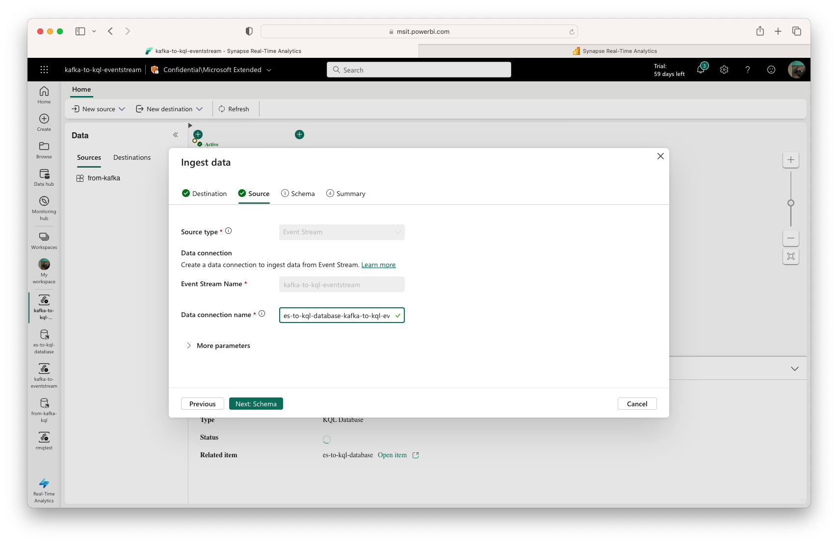 Sending data to Synapse Real-Time Analytics in Fabric from Apache Kafka Ecosystems using Java ...