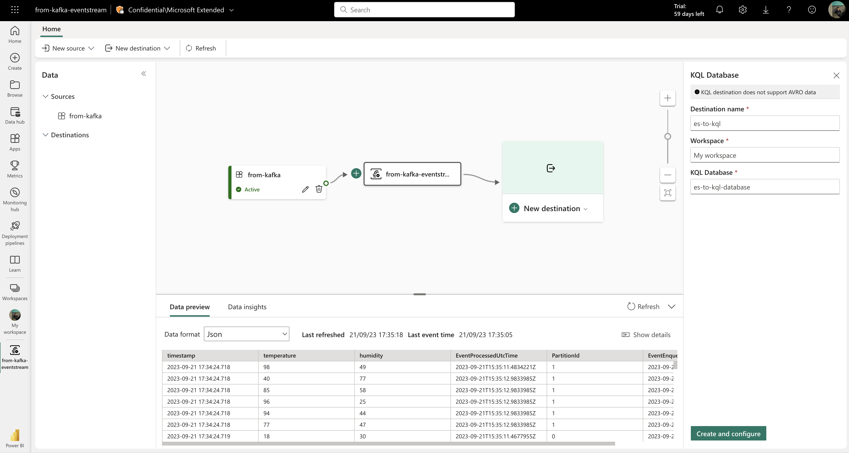 Sending data to Synapse Real-Time Analytics in Fabric from Apache Kafka ...